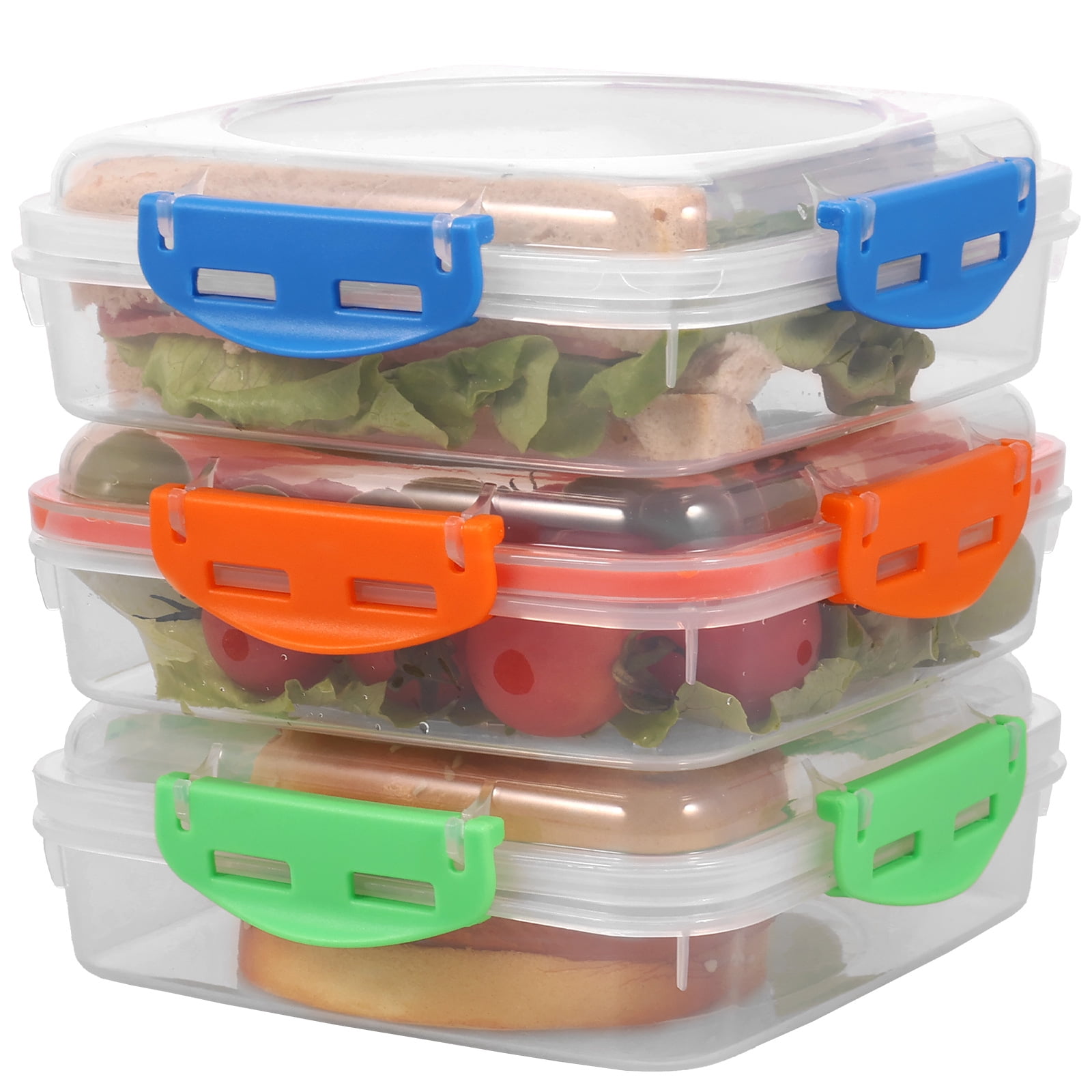Ihvewuo 3pcs 500ml/16oz Sandwich Containers Airtight Food Storage ...