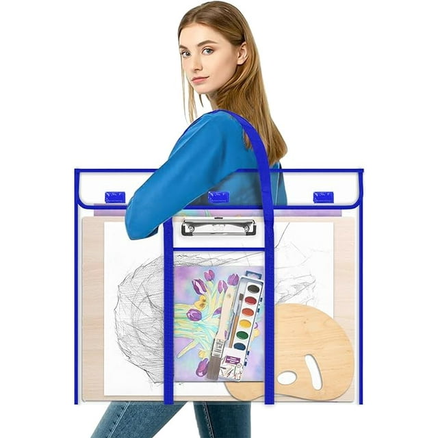 Ihvewuo Art Portfolio Bag - Durable & Large Capacity PVC Art Portfolio ...