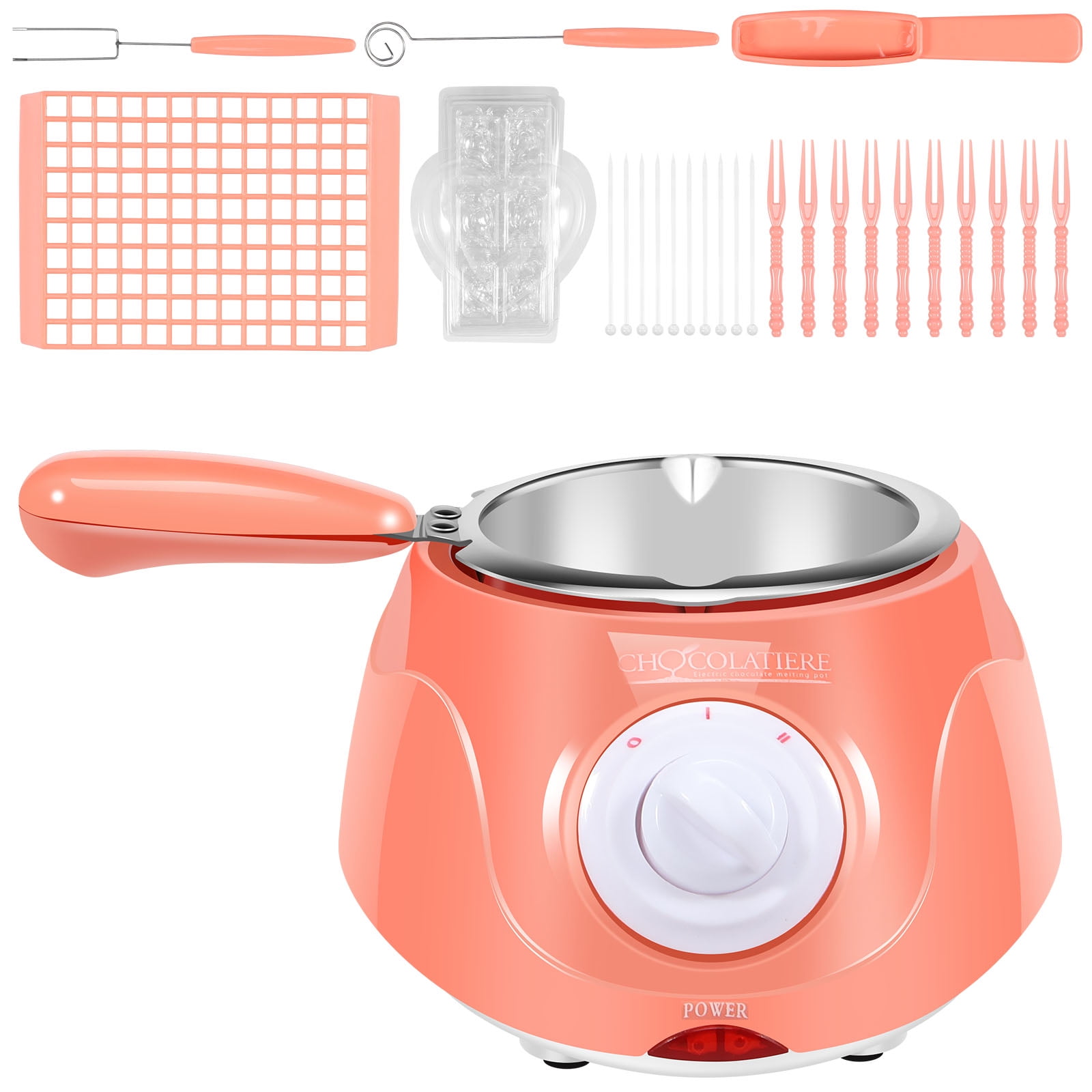 Ihvewuo Chocolate Melting Pot 250ml Electric Chocolate Melter 2-Speed ...