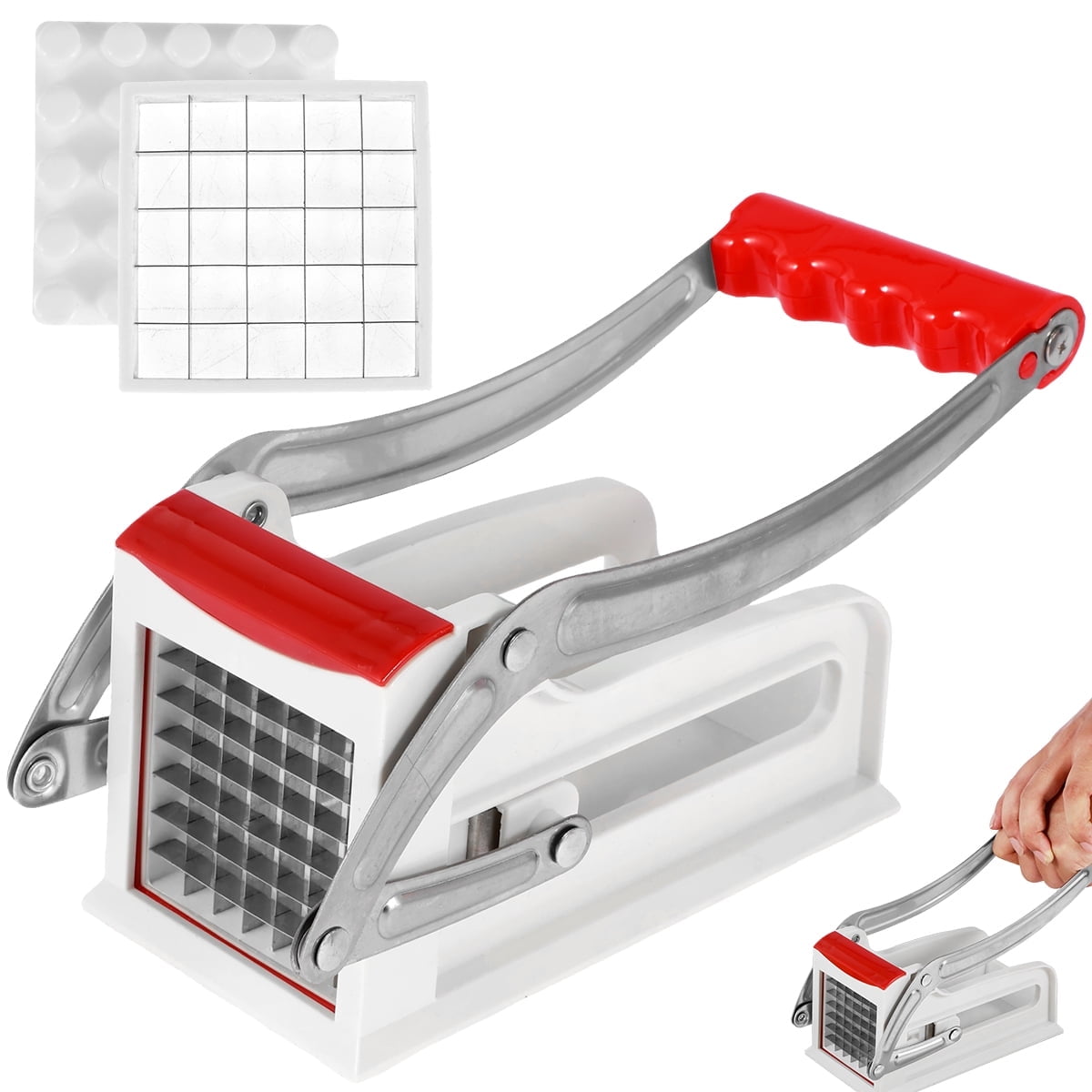 Ihvewuo French Fry Cutter, Stainless Steel Blade, Manual Food Slicer ...