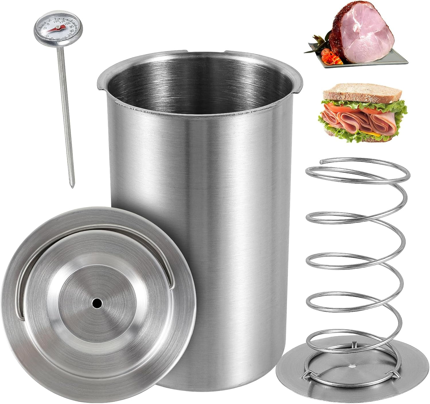 Ihvewuo Ham Maker Stainless Steel Meat Press Cooker Large Capacity Ham ...