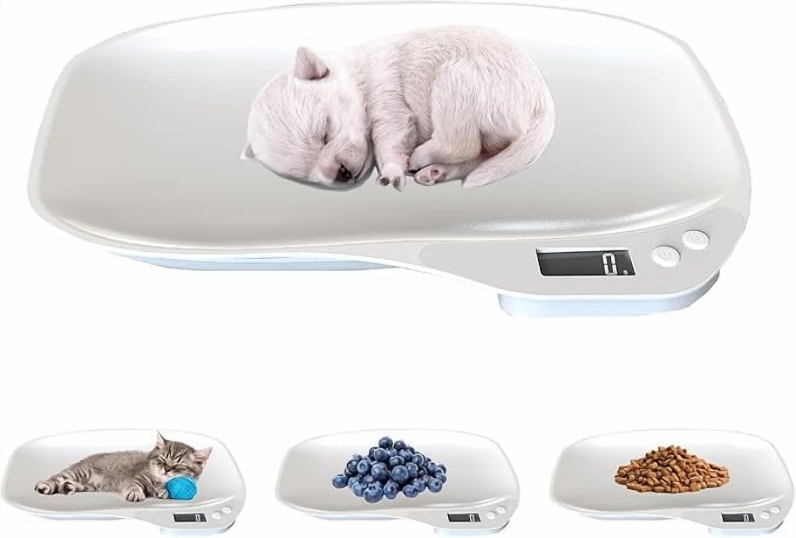 Ihvewuo 10kg/1g Digital Pet Scale - Portable for Small Dog & Cat, Auto ...