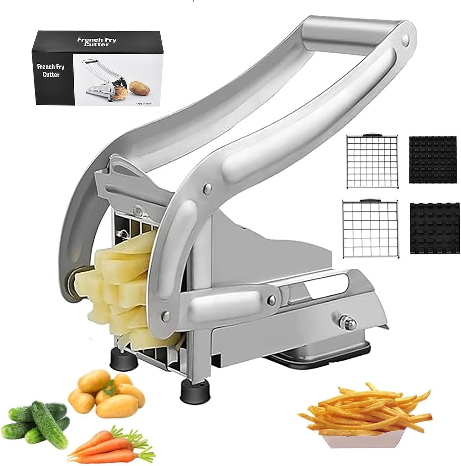 Ihvewuo Stainless Steel French Fry Cutter, Grade Vegetable and Potato ...