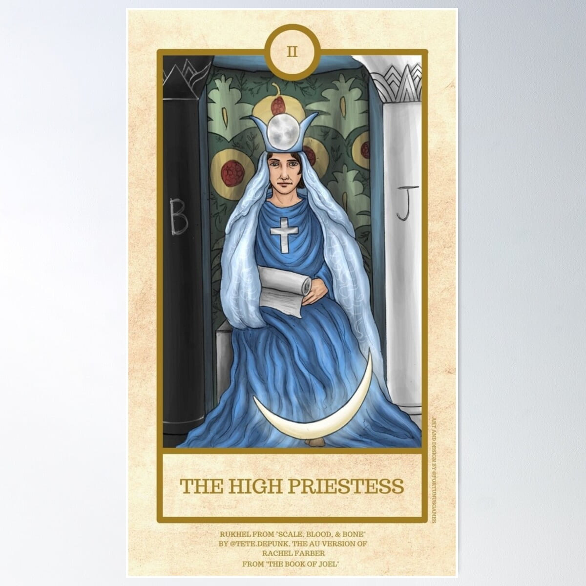 Ii: The High Priestess Poster Wall Art, Modern Wall Decor For Living ...