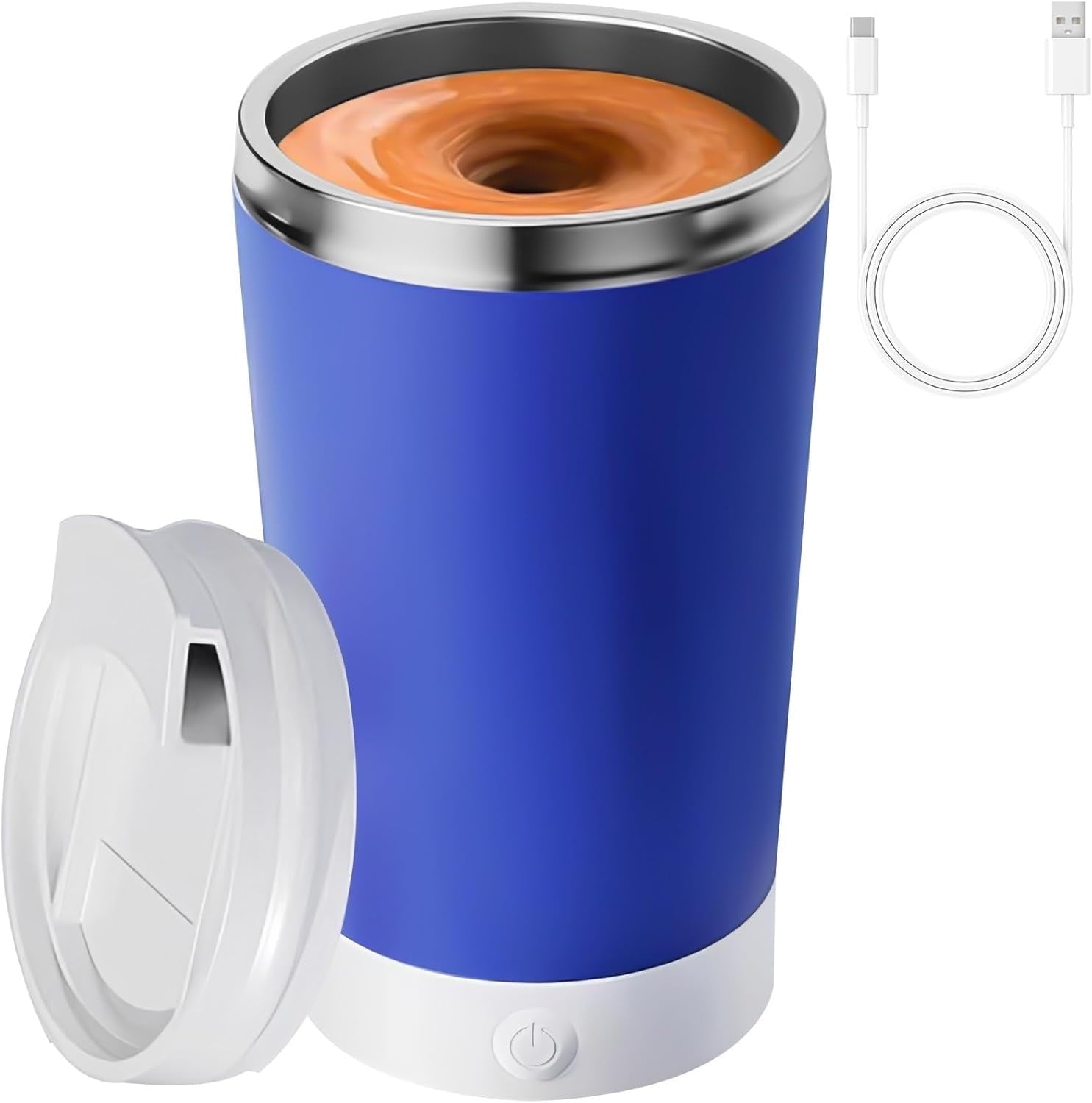 Livhil 13.5 Oz Self Stirring Mug with Lid Electric High Speed Mixing ...