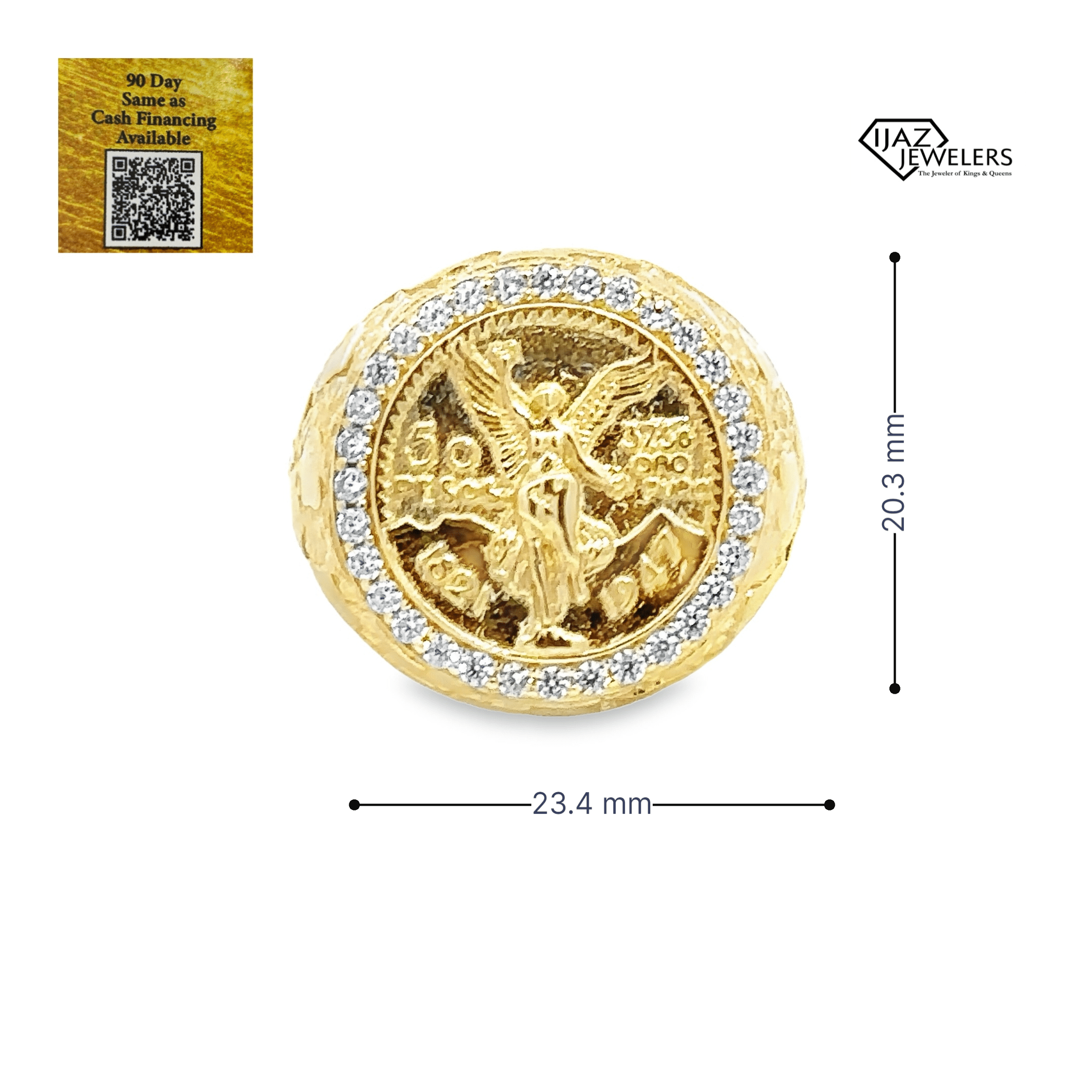 Ijaz Jewelers Nugget Centenario Replica Ring, 10k Gold - Walmart.com