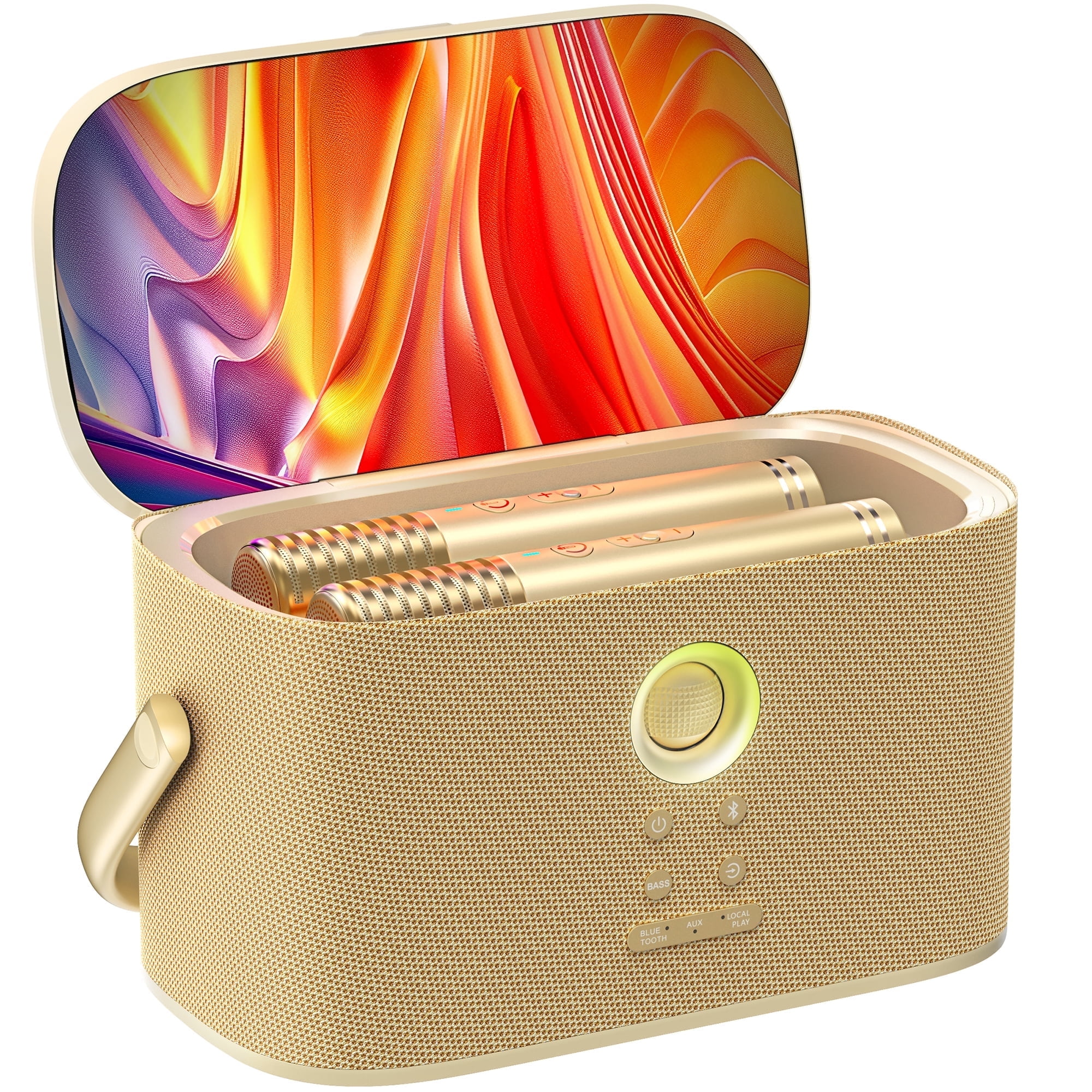 Ikarao Karaoke Machine for Adults, with Lyrics Display Screen, 2 Self ...