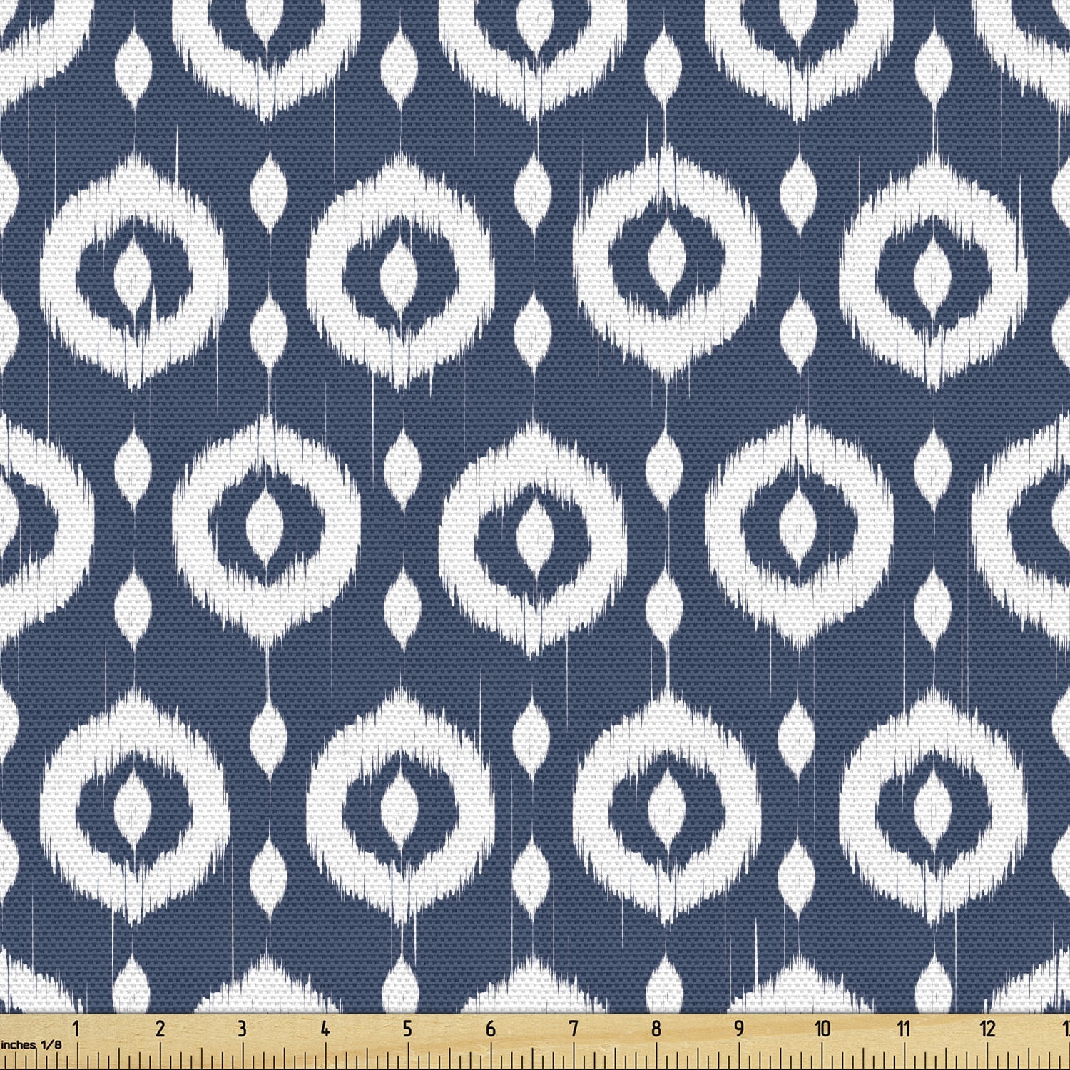 Ambesonne Ikat Fabric by the Yard Upholstery, Circles Dots, 1 Yard ...
