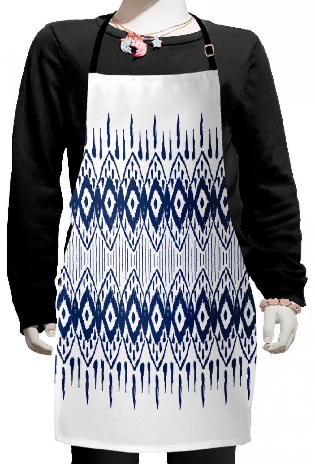 Ikat Kids Apron, Traditional Design Borders Art Geometrical Motifs and ...