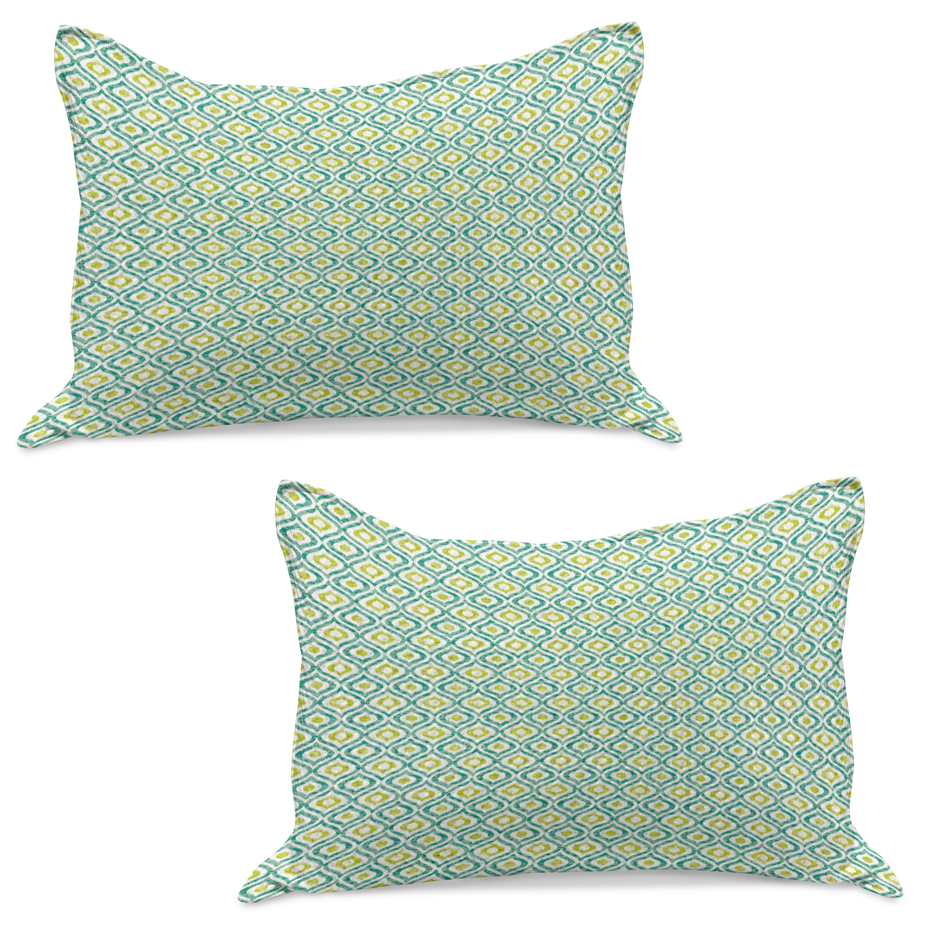 Ikat Knitted Quilt Pillowcover Set of 2, Ogee Pattern in Indonesian ...