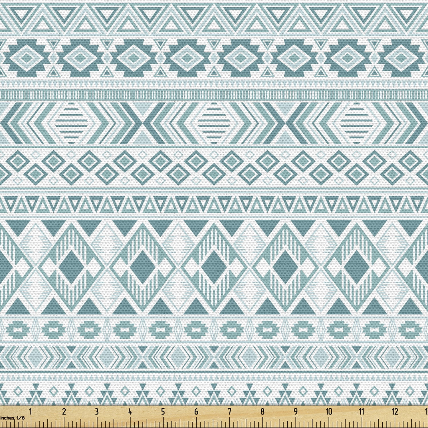 Ambesonne Ikat Fabric by the Yard Upholstery, Folklore Inspired ...