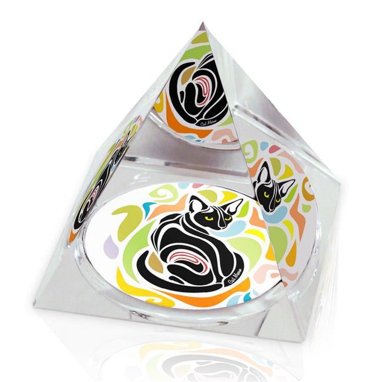 Ike & Zelda Shape-CatPY Shape Cat Design on 2 in. K9 Quality Optical ...