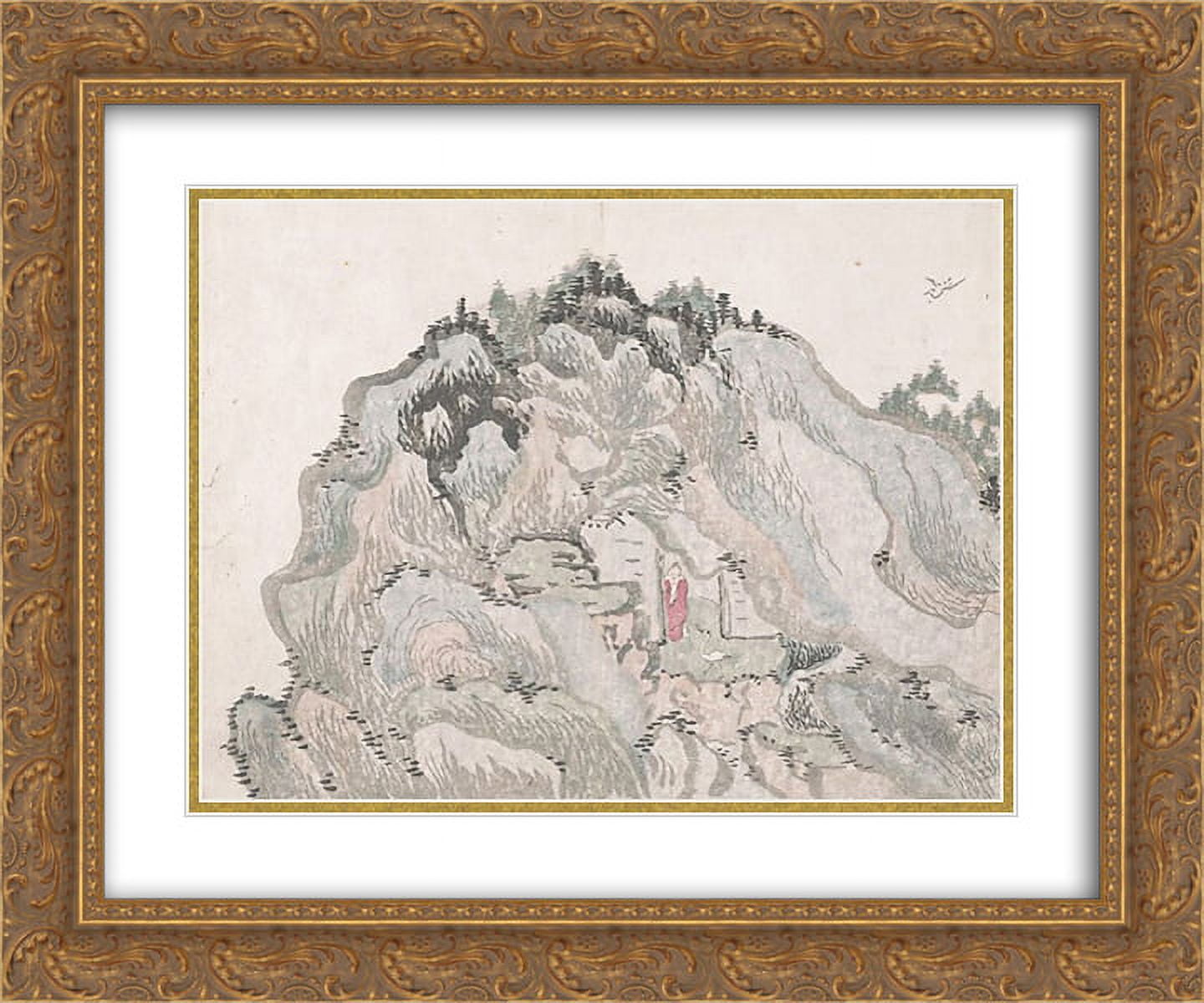 Ike no Taiga 2x Matted 24x20 Gold Ornate Framed Art Print 'Untitled (a ...