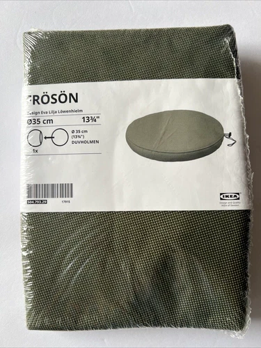 Ikea Froson Outdoor Chair Pad Round Cover Slipcover 13 3/4" Olive Green ...