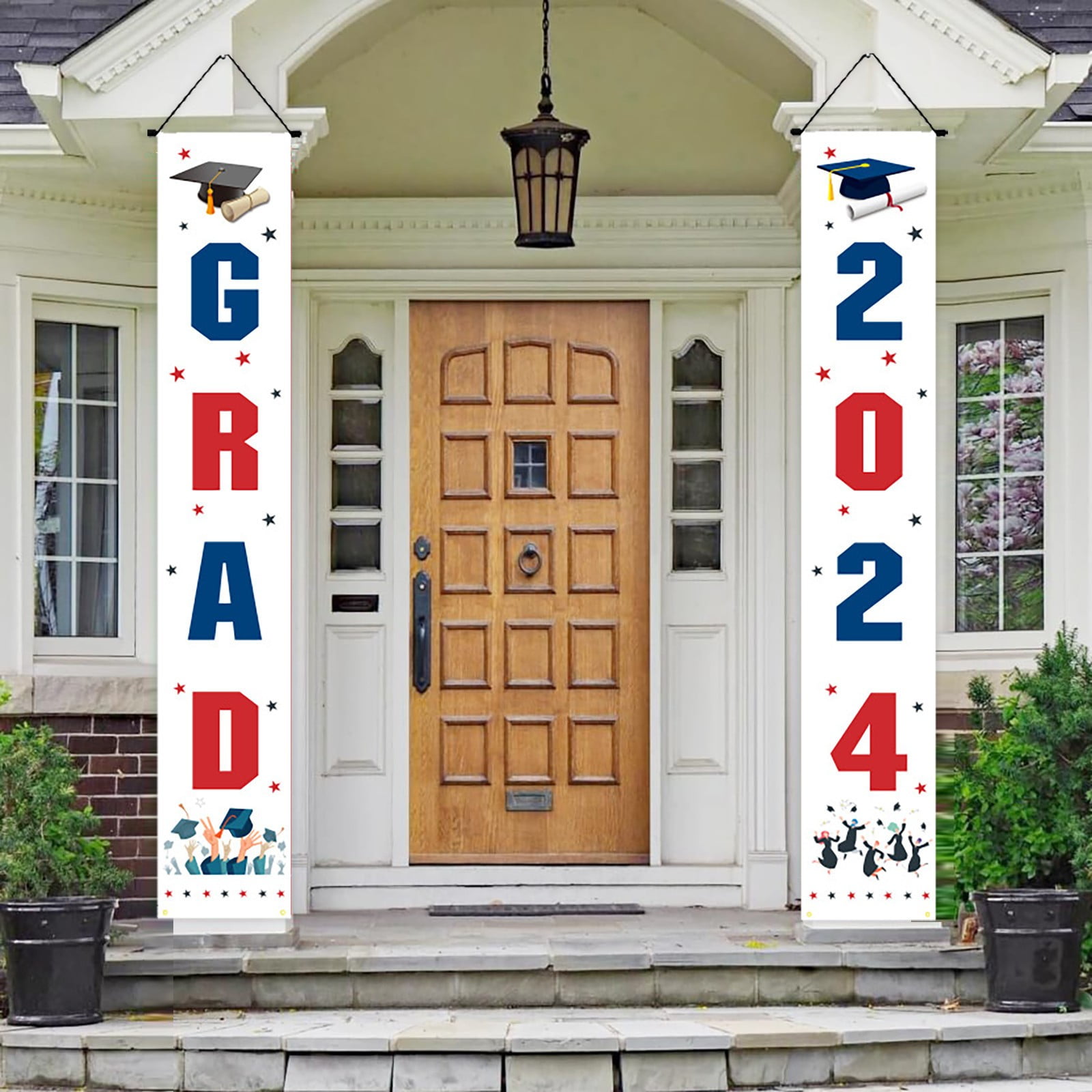Ikeay 1-Pack Graduation Banner Class of 2024 Grad Porch Door Sign for ...