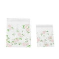 Ikeay 100-Pack Adhesive Floral Print Cookie Bags, Sealable Plastic ...