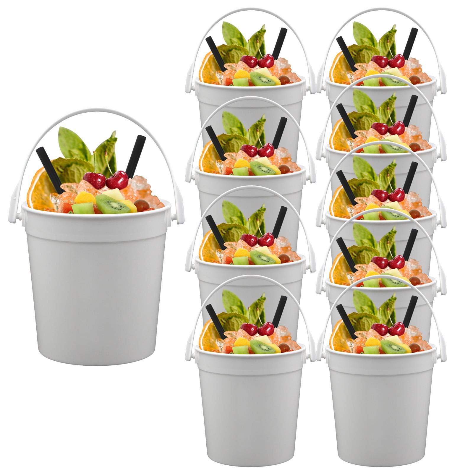 Ikeay 10Pc Ice Bucket, Plastic Cocktail Buckets for Drinks Anything But ...
