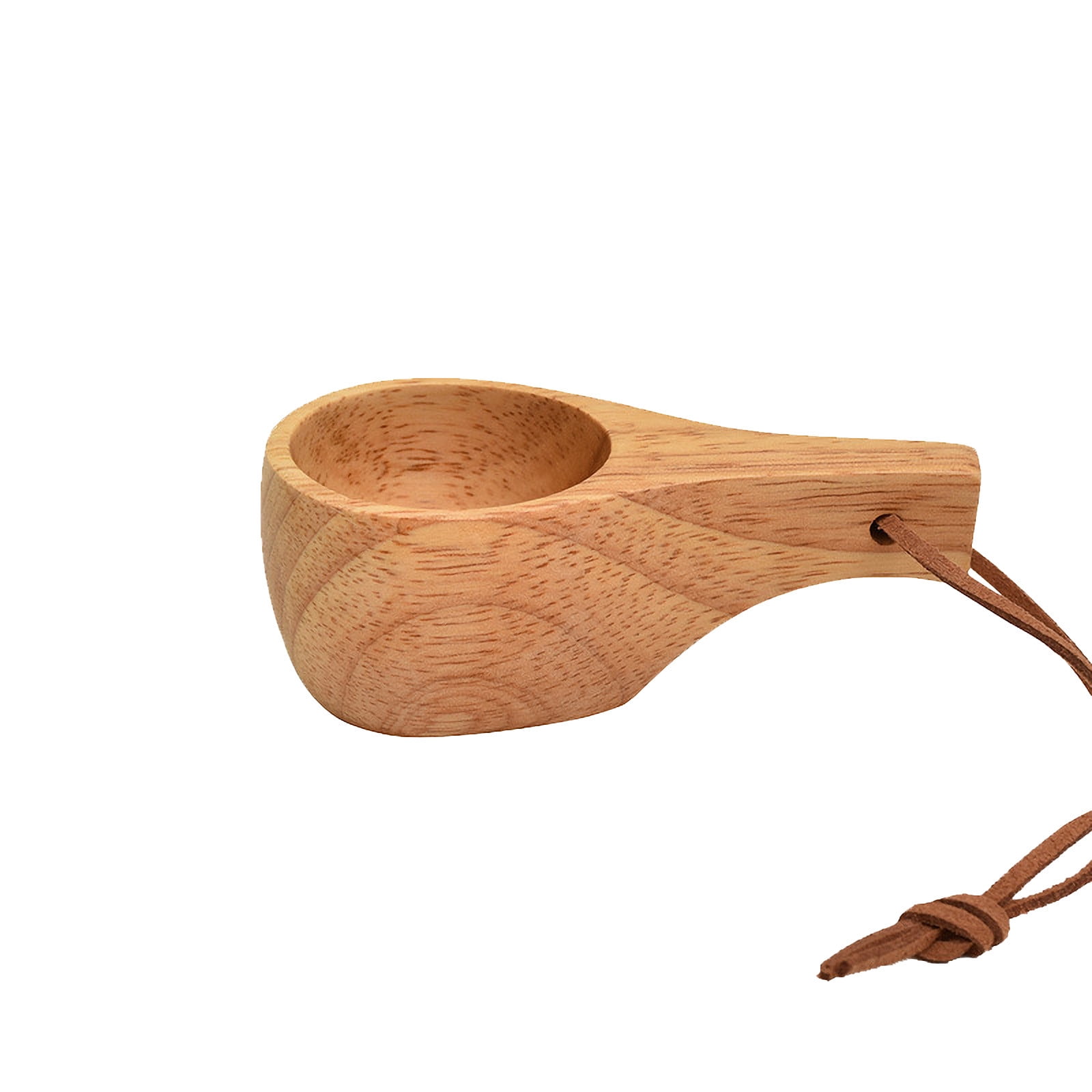 Ikeay 1Pc Wooden Tea Cup, Portable Wooden Rubber Cup Log Color Handmade ...