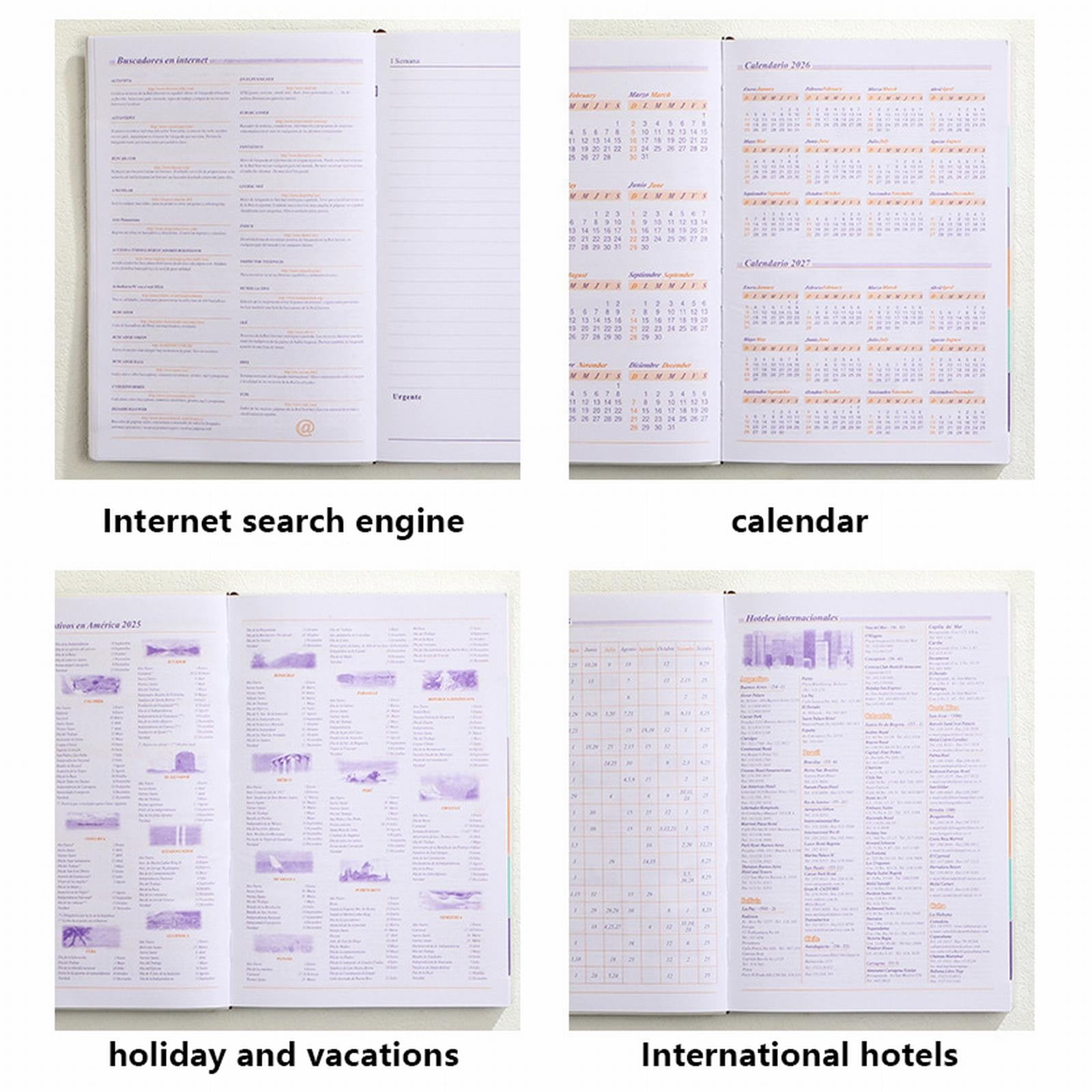 Ikeay 365 Day Planner Schedule Notebook, Pu Leather Calendar for ...