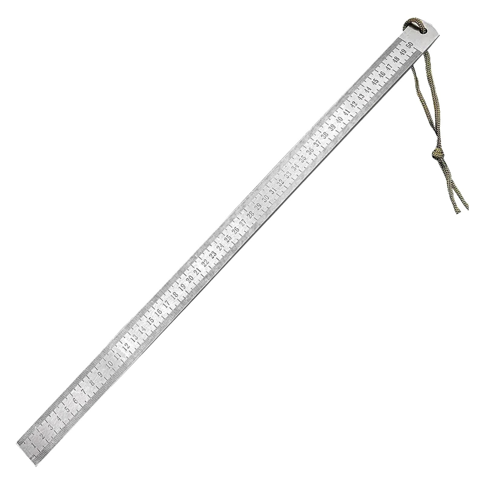 Ikeay 4 Mm Thick Stainless Ruler 21 In, Precision Metal Straightedge ...