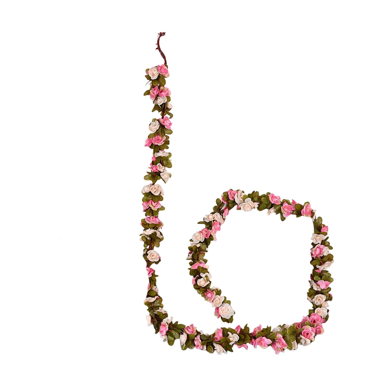 Ikeay 8Ft Artificial Rose Vine Garland with 45 Flowers for Wedding Arch ...