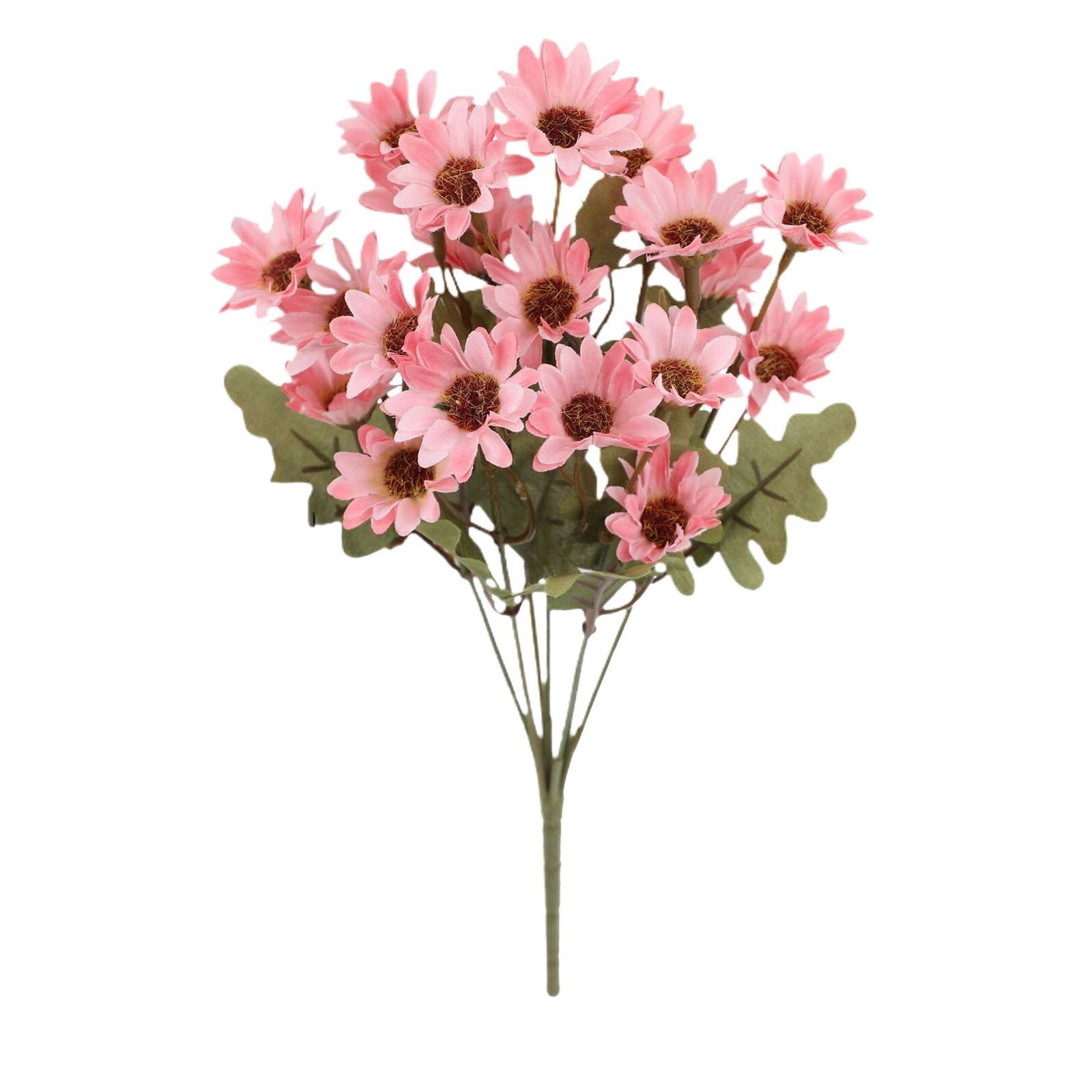 Ikeay Artificial Outdoor Mums Flowers, Windproof Faux Fall Blooms for ...