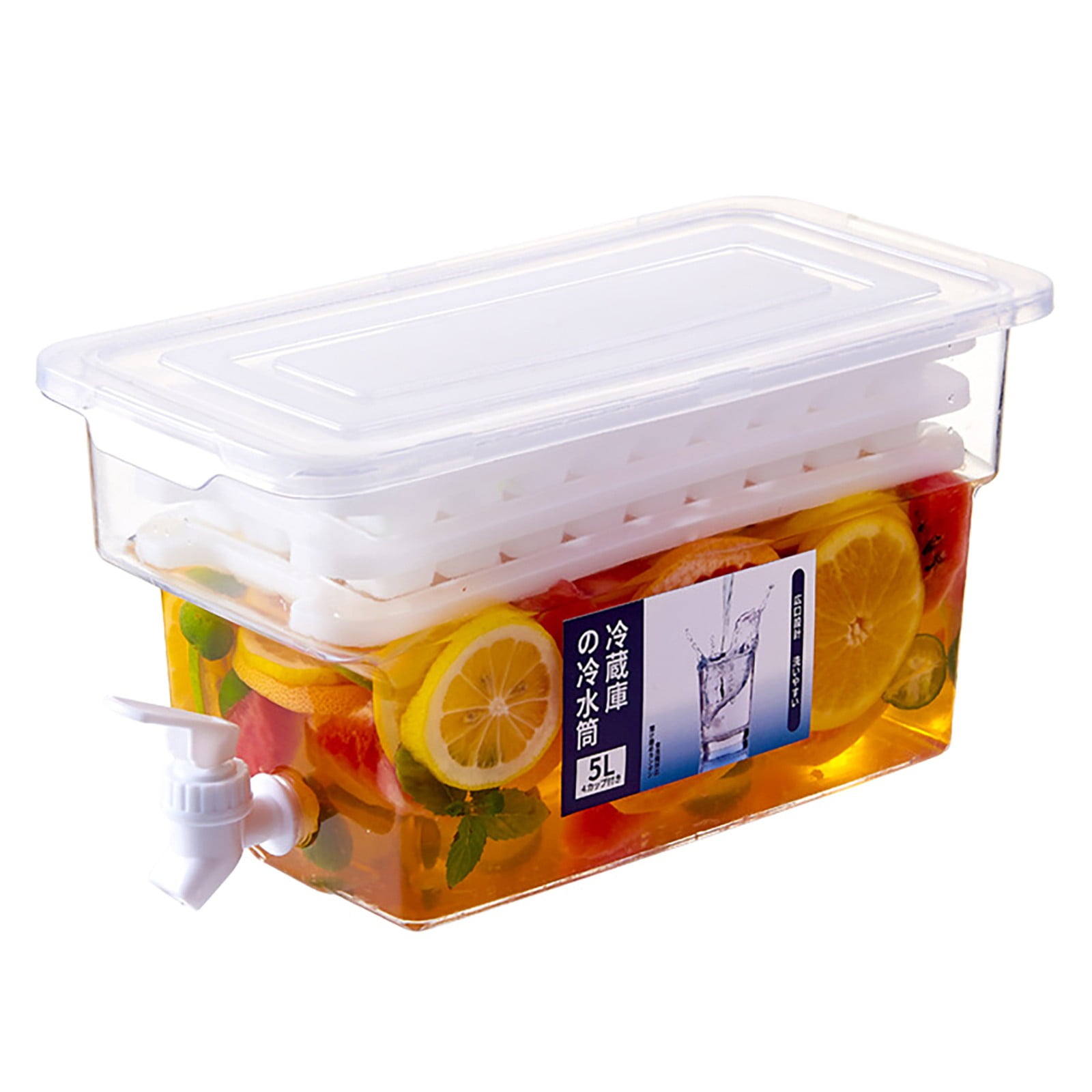 Ikeay Cold Water Bottle, Refrigerator Cold Water Bottle with Faucet ...