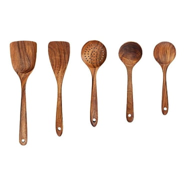 Handmade Long Handle Wooden Spoons Ladle Deep Soup Spoons Kitchen Tools ...