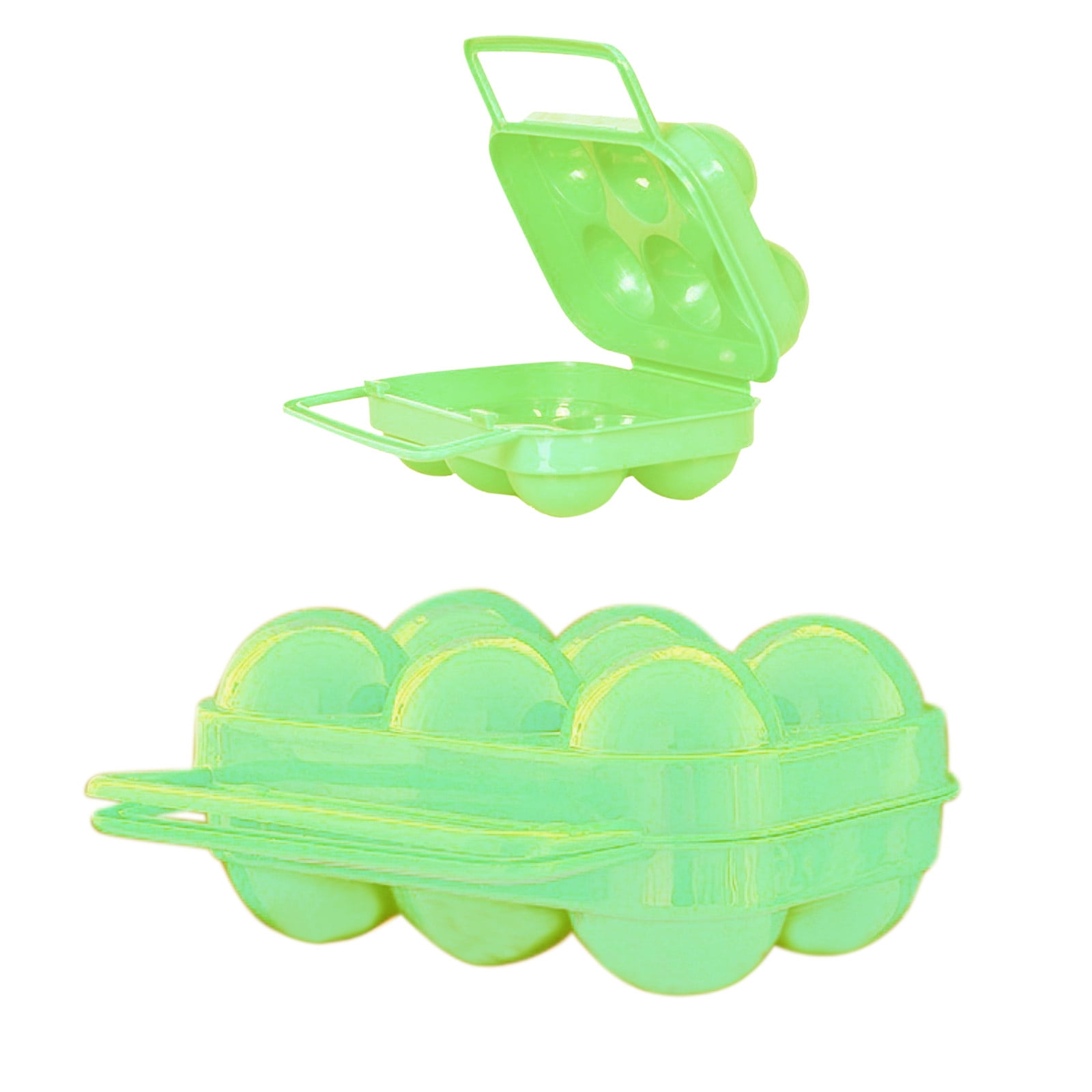 Ikeay Egg Box, 2Pcs Box Eggs Portable Storage Folding Plastic Holder 6 ...