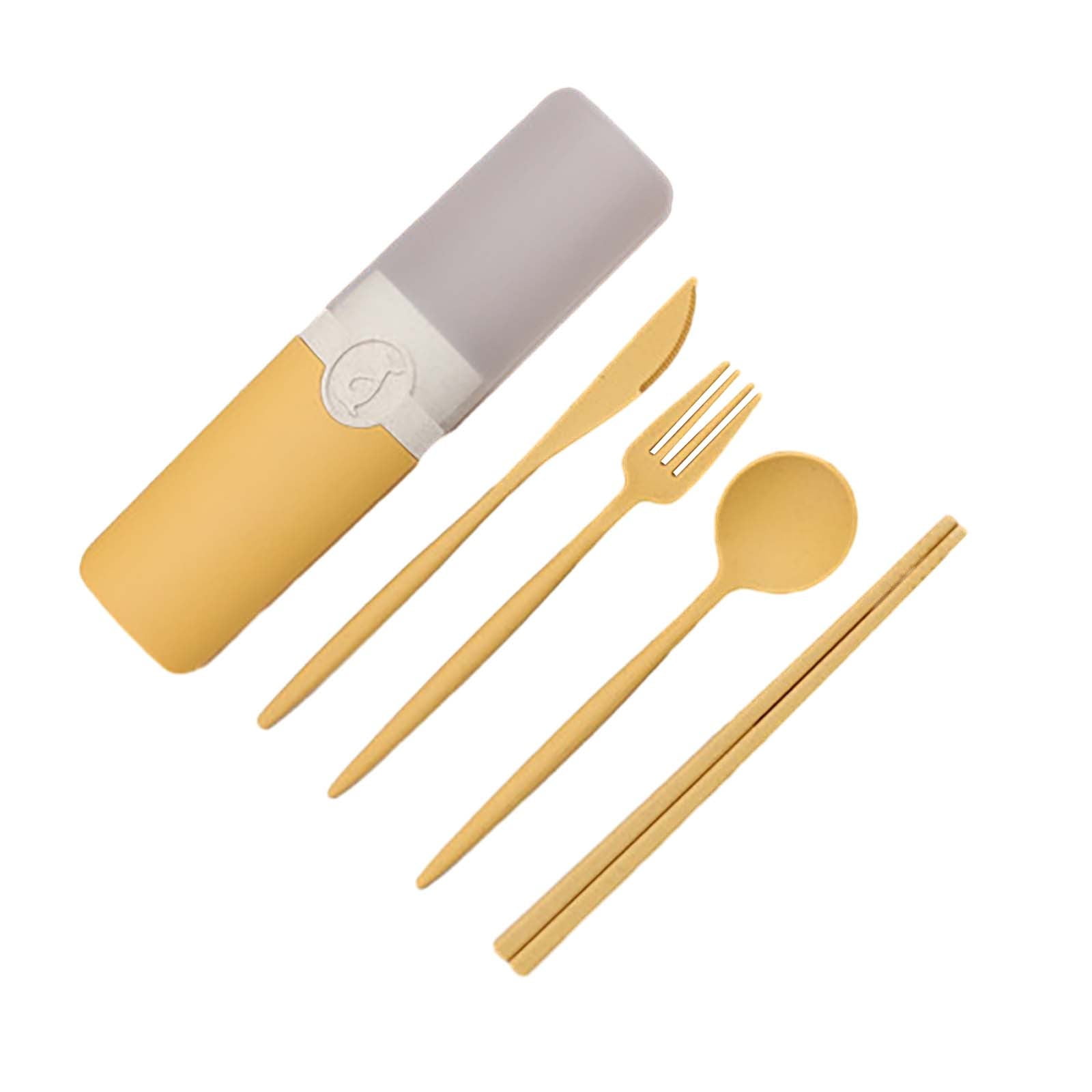 Ikeay Five Piece Cutlery Storage Box Set, Portable Tableware Fork Spoon ...