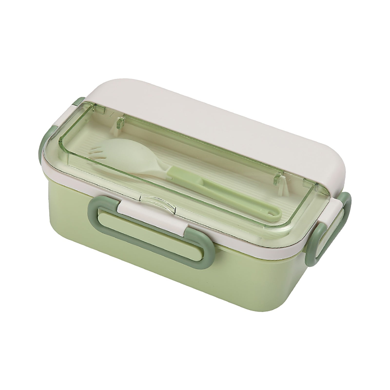 Ikeay Four-Buckle Plastic Lunch Box for Students and Office Workers ...