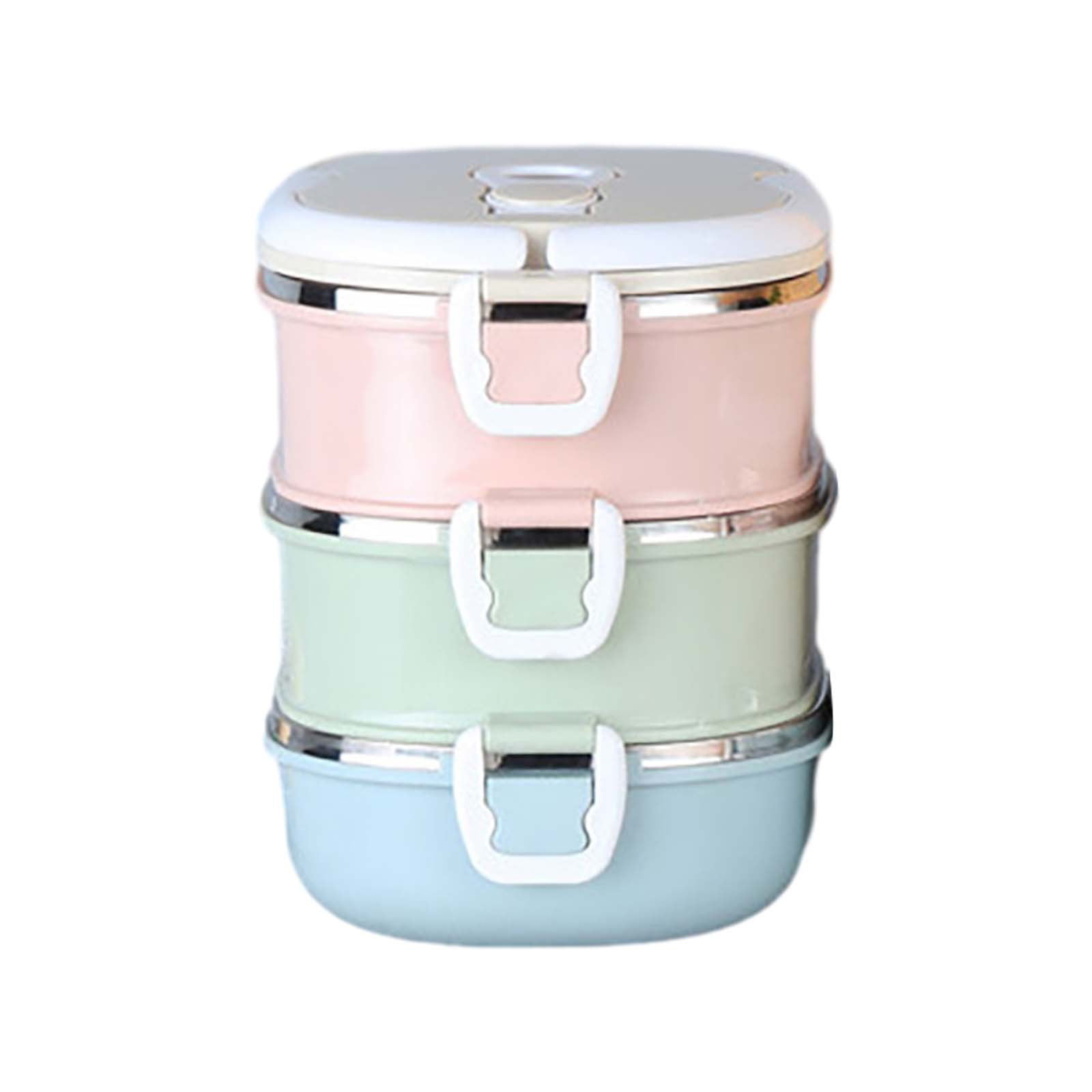 Ikeay Lunch Box, Stainless Steel Multi Layer Insulated Lunch Box Bucket ...