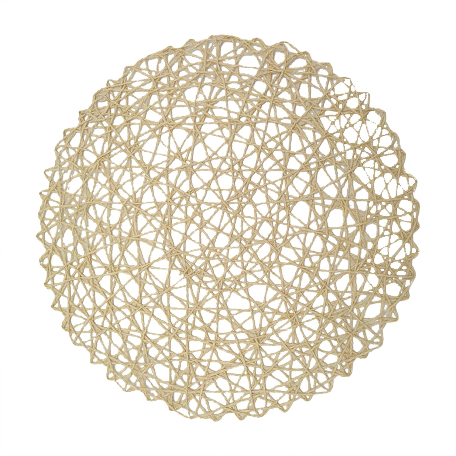 Ikeay Placemat, 3Pcs Fine Paper Cord Placemat Round Random Braided ...