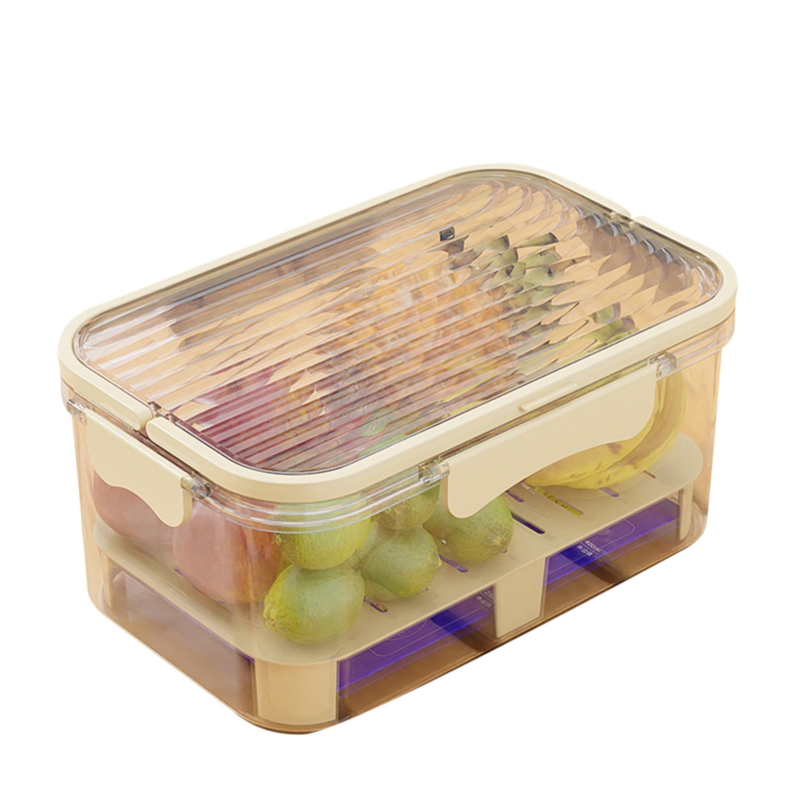 Ikeay Portable Double-Layer Insulated Picnic Cooler Box with Ice Pack ...