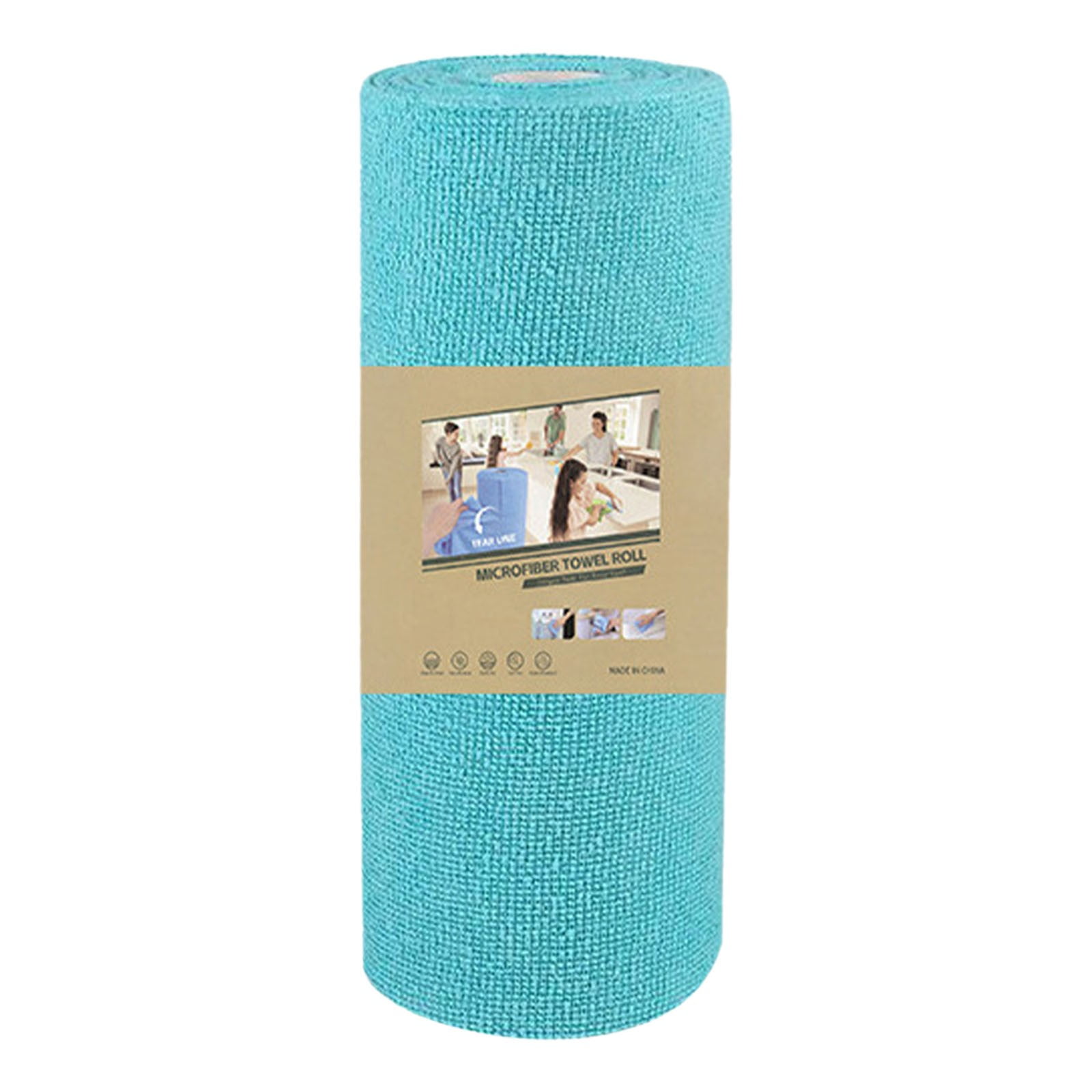 Ikeay Reusable Microfiber Cleaning Cloth Roll, 20-Pack Tear Off Towels ...