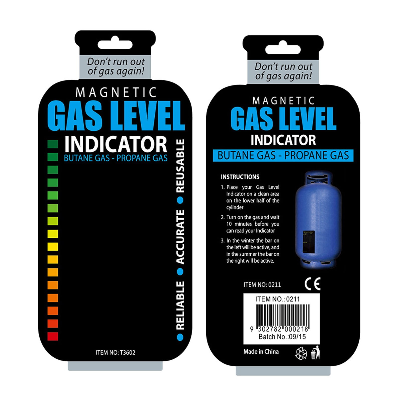 Ikeay Reusable Propane Tank Level Indicator Gauge Sensor Card for Gas ...