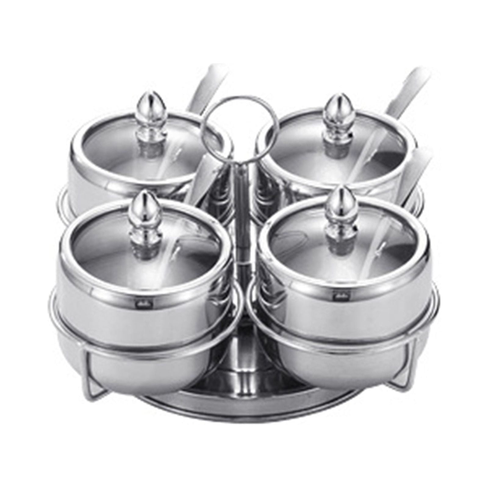 Ikeay Spice Jar, 304 Stainless Steel Seasoning Pot Suit Kitchen Visual ...