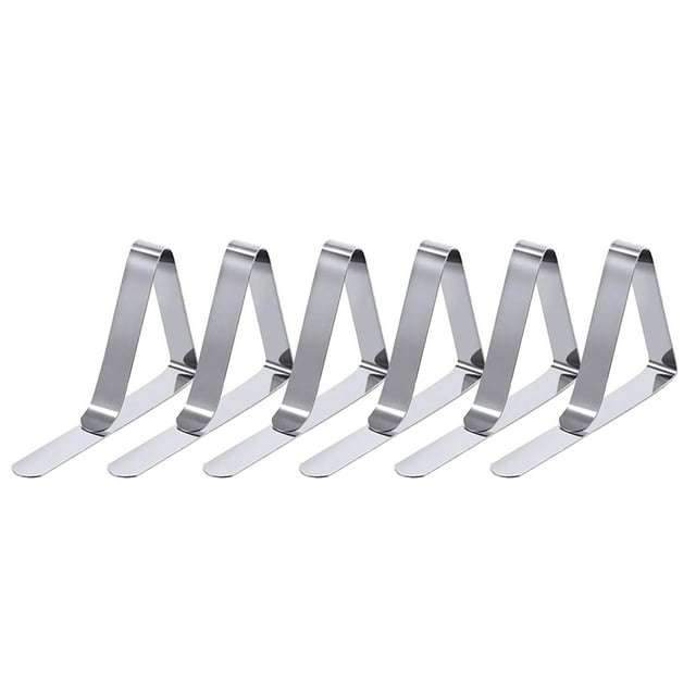 Ikeay Tablecloth Clips 6 Packs Clips Flexible Stainless Steel Table ...