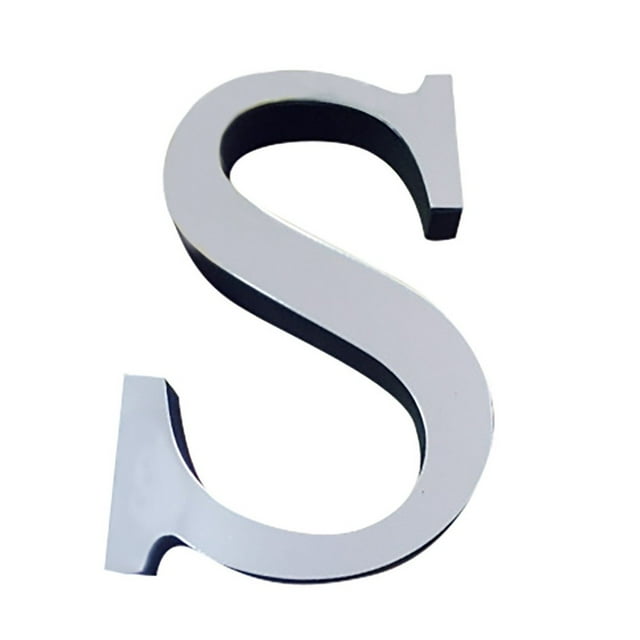 Ikeay Wall Stickers 26 Letters Diy 3D Mirrored Acrylic Wall Stickers ...