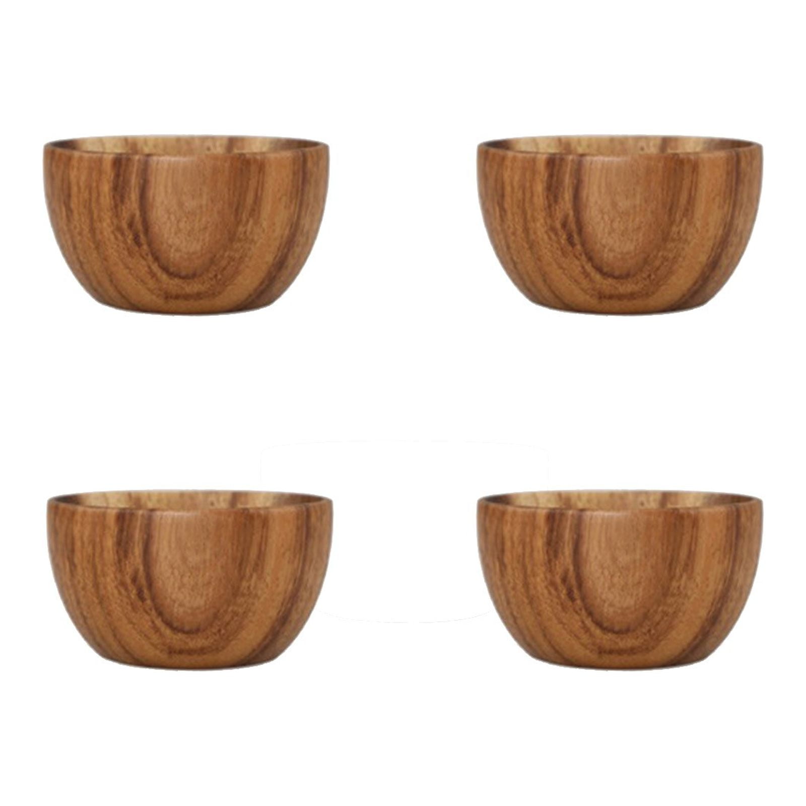 Ikeay Wooden Bowl, Flat Wooden Bowl Wood Whole Wood Bowl Large Wooden ...