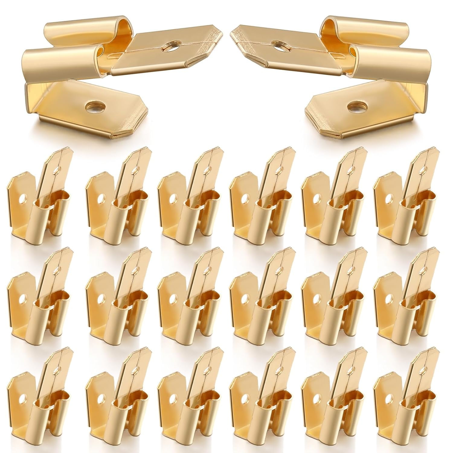 Ikerall 25 Pcs Piggyback Spade Connectors, 3 Way Adapter Dual Male to ...