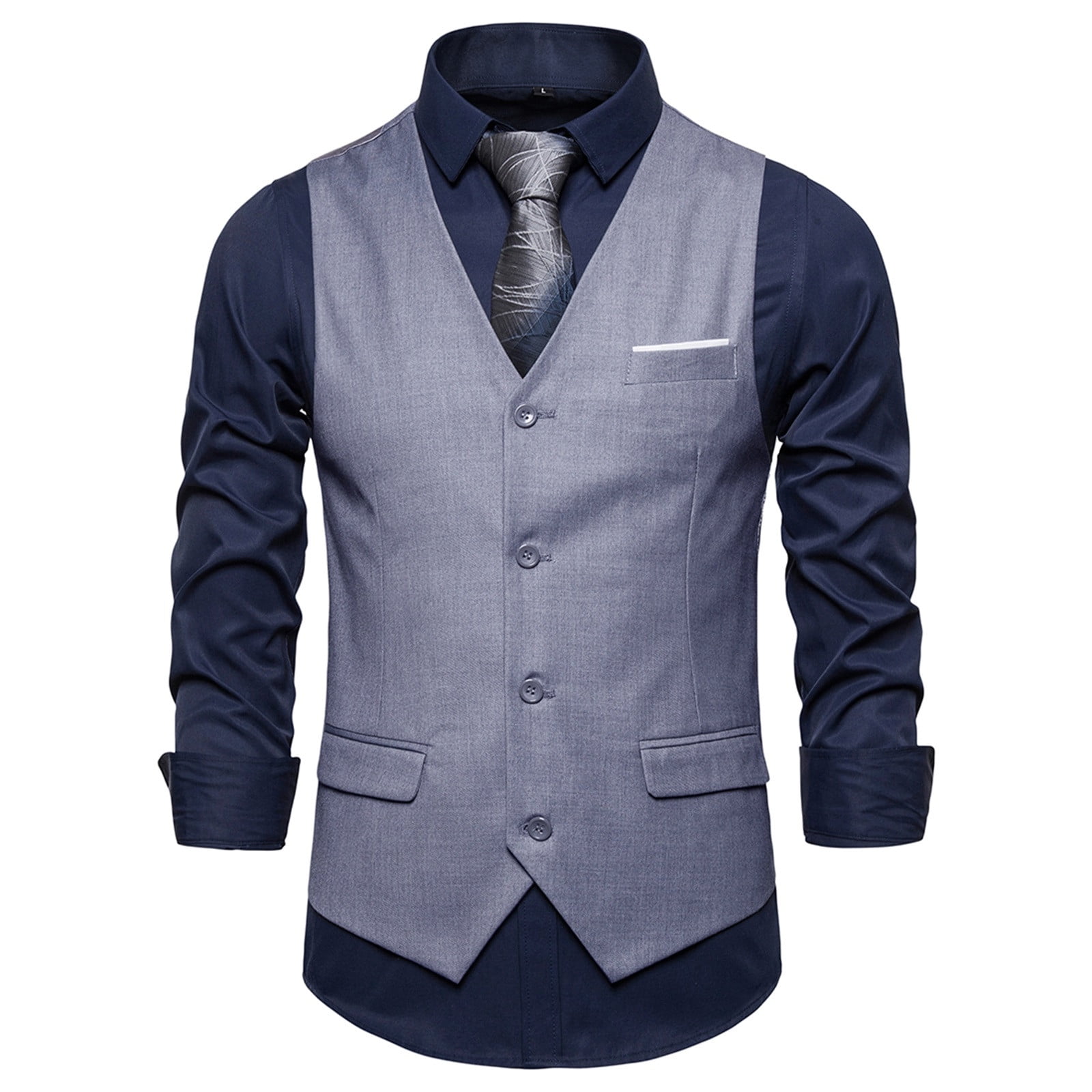 Ikevan Men'S Autumn Winter formal Bussiness Tuxedo Suit Waistcoat Vest ...