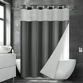 Ikfashoni Hookless Shower Curtain with Snap in Liner,Gray Waffle Weave ... Ikfashoni Hookless Shower Curtain with Snap in Liner,Gray Waffle Weave ...