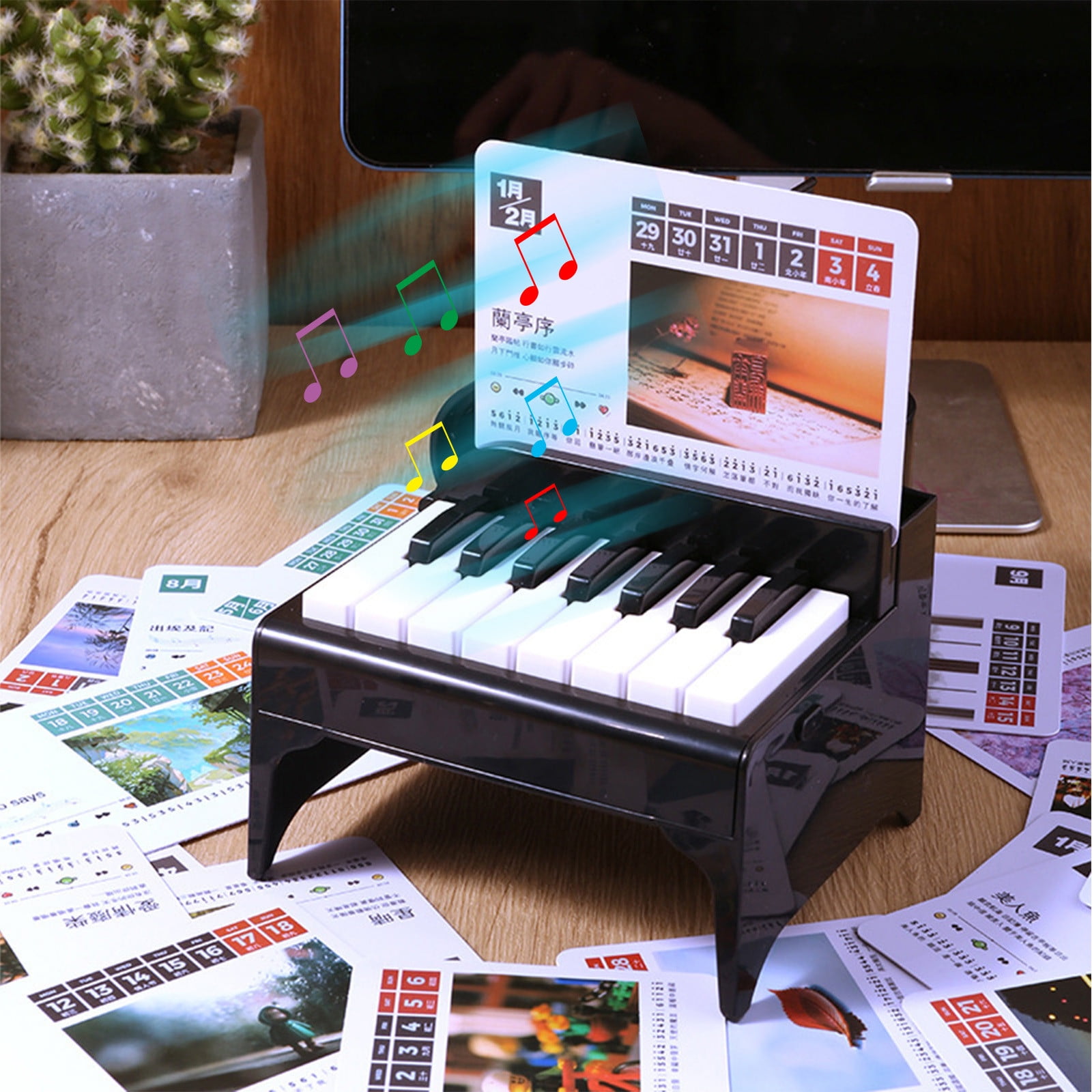Ikohbadg 2025 New Playable Piano Calendar Rechargeable Piano Decor ...