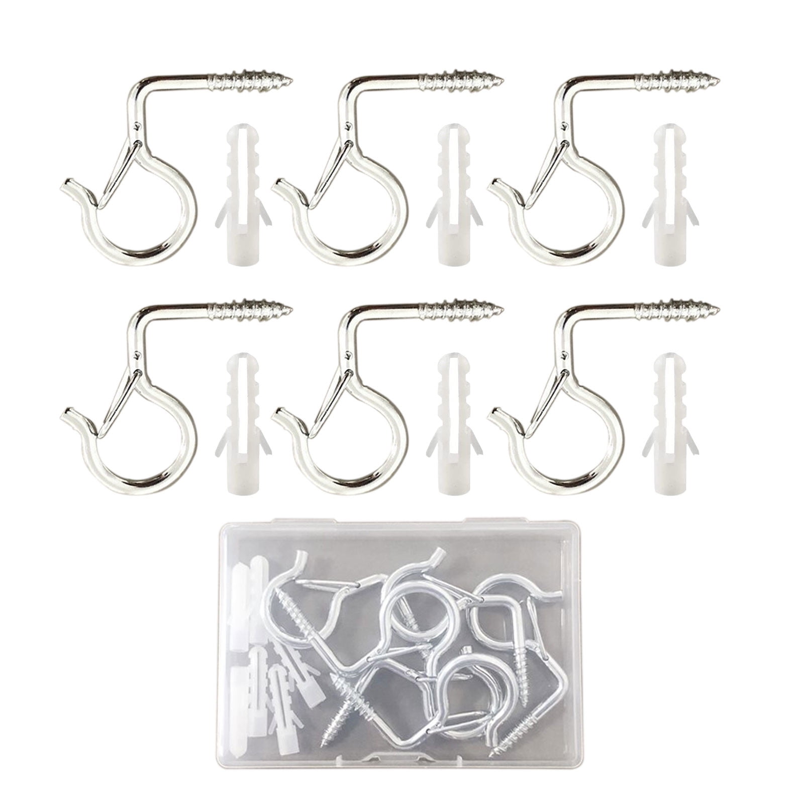 Ikohbadg 6 Pack Outdoor Hooks for Hanging String Lights, Plants, Wind ...