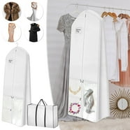 MISSLO Portable 70" Wedding Dress Garment Bag with Bride Tote Bag 8 ...