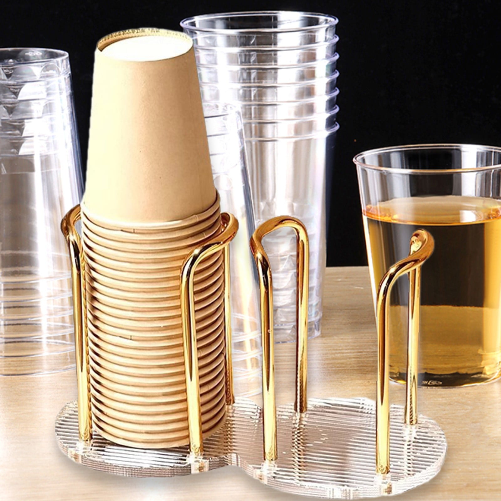 Ikohbadg Disposable Paper Cup Dispenser, Acrylic Coffee Cup Storage ...