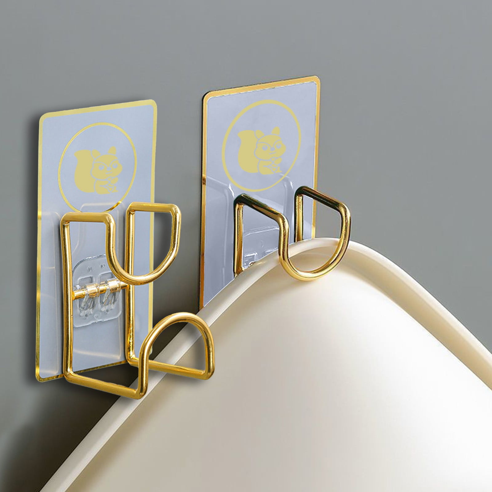 Ikohbadg Adhesive Washbasin Hook Robe Rack Space saving Towel Rack Wall ...