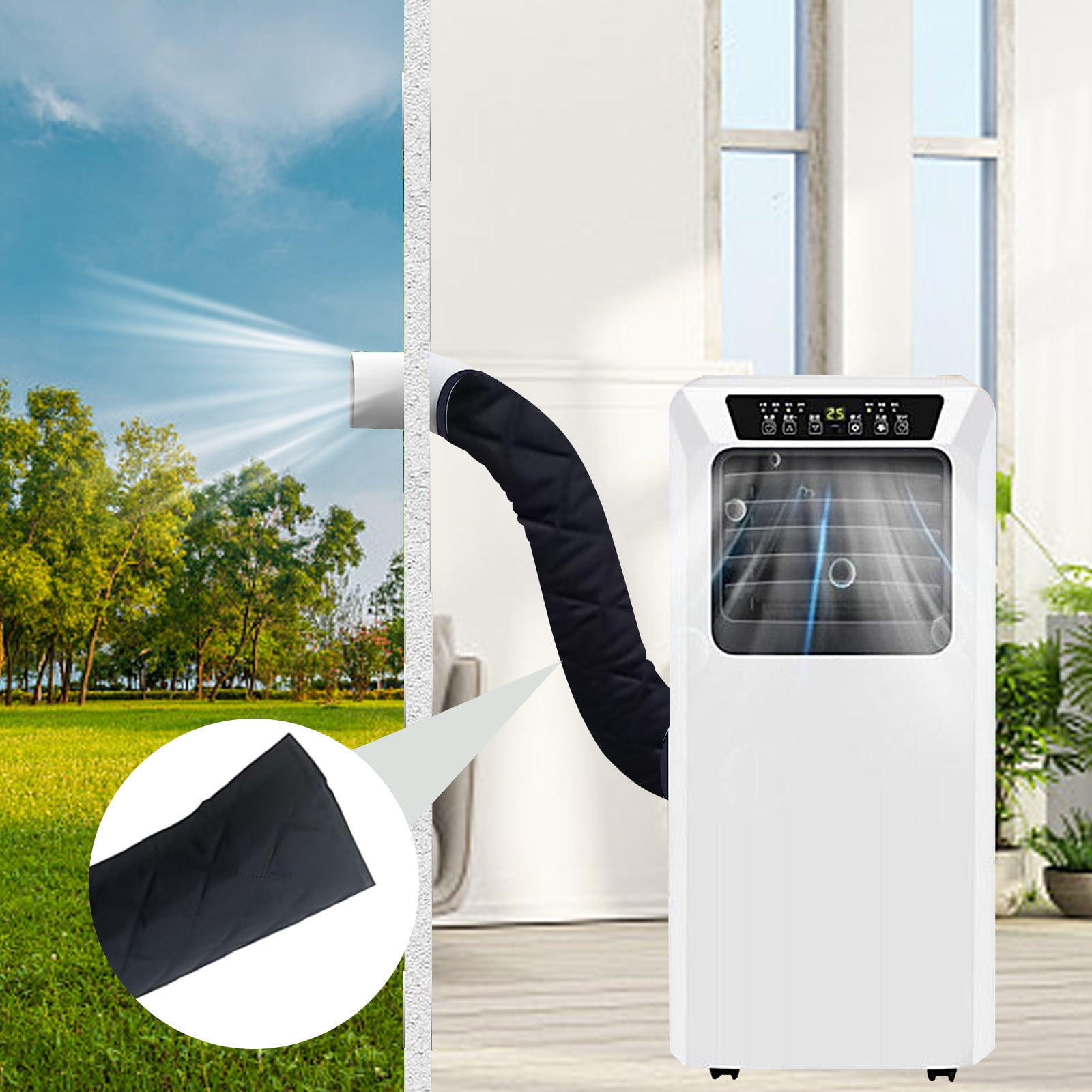 Ikohbadg Insulated AC Hose Cover Wrap - AC Duct Vent Sleeve for ...