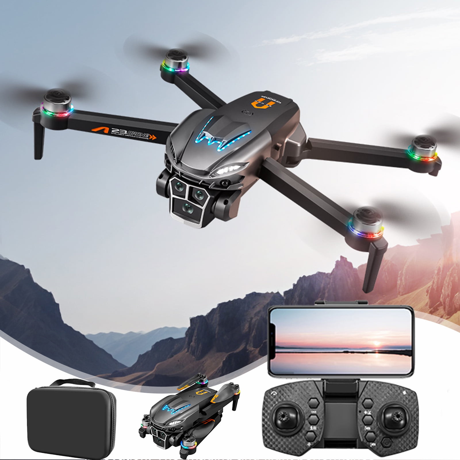 Ikohbadg Brushless Motor Drone HD Camera RC Quadcopter Altitude Hold RC ...